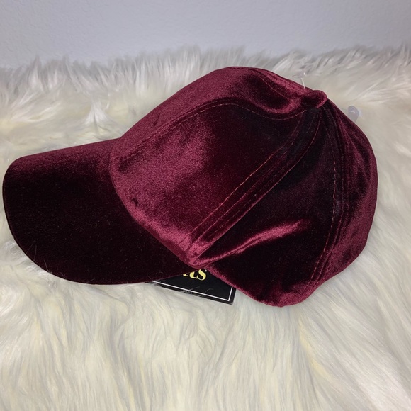 Accessories | Burgundy Velvet Hat | Poshmark